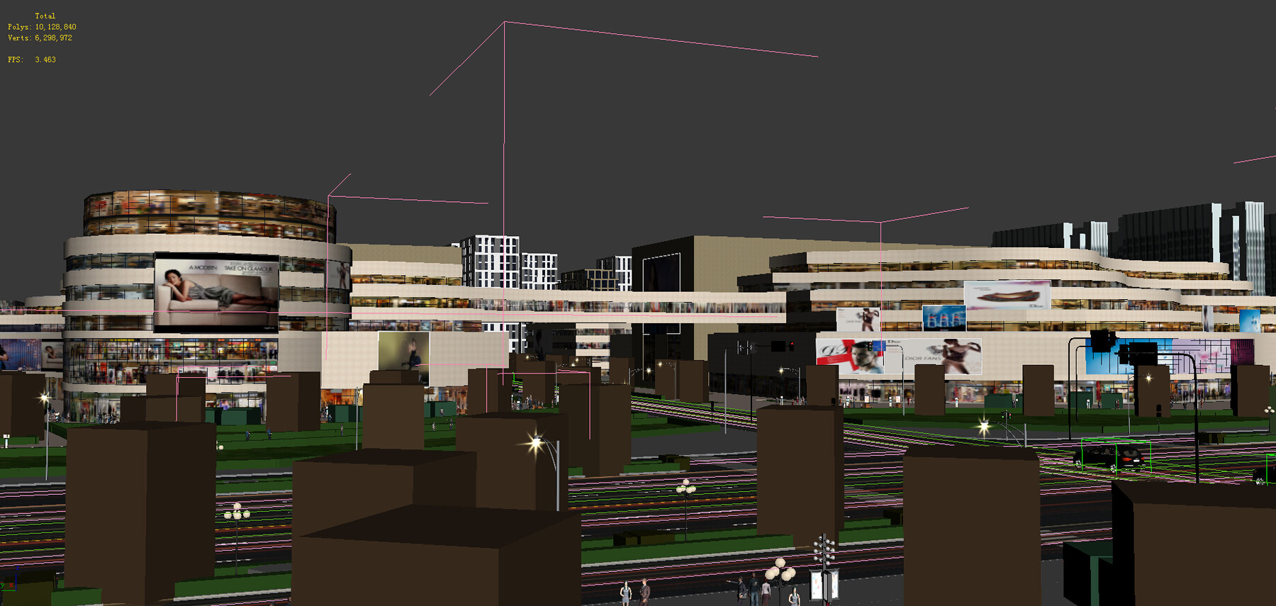 ArtStation - Senior shopping mall night view | Resources