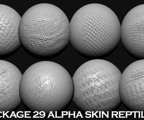 ArtStation - Package 29 Alpha skin reptiles | Brushes