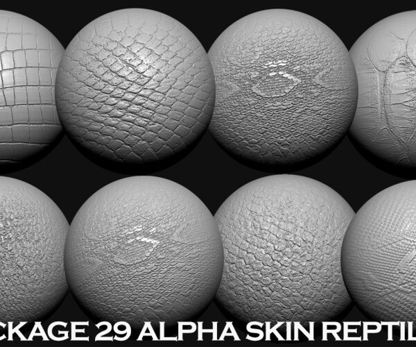 ArtStation - Package 29 Alpha skin reptiles | Brushes