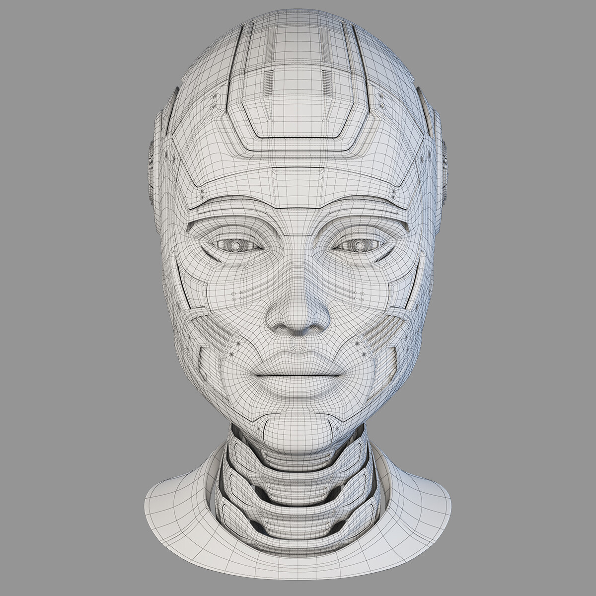 ArtStation - Cyborg Female Head (Advanced 3d Model) | Resources