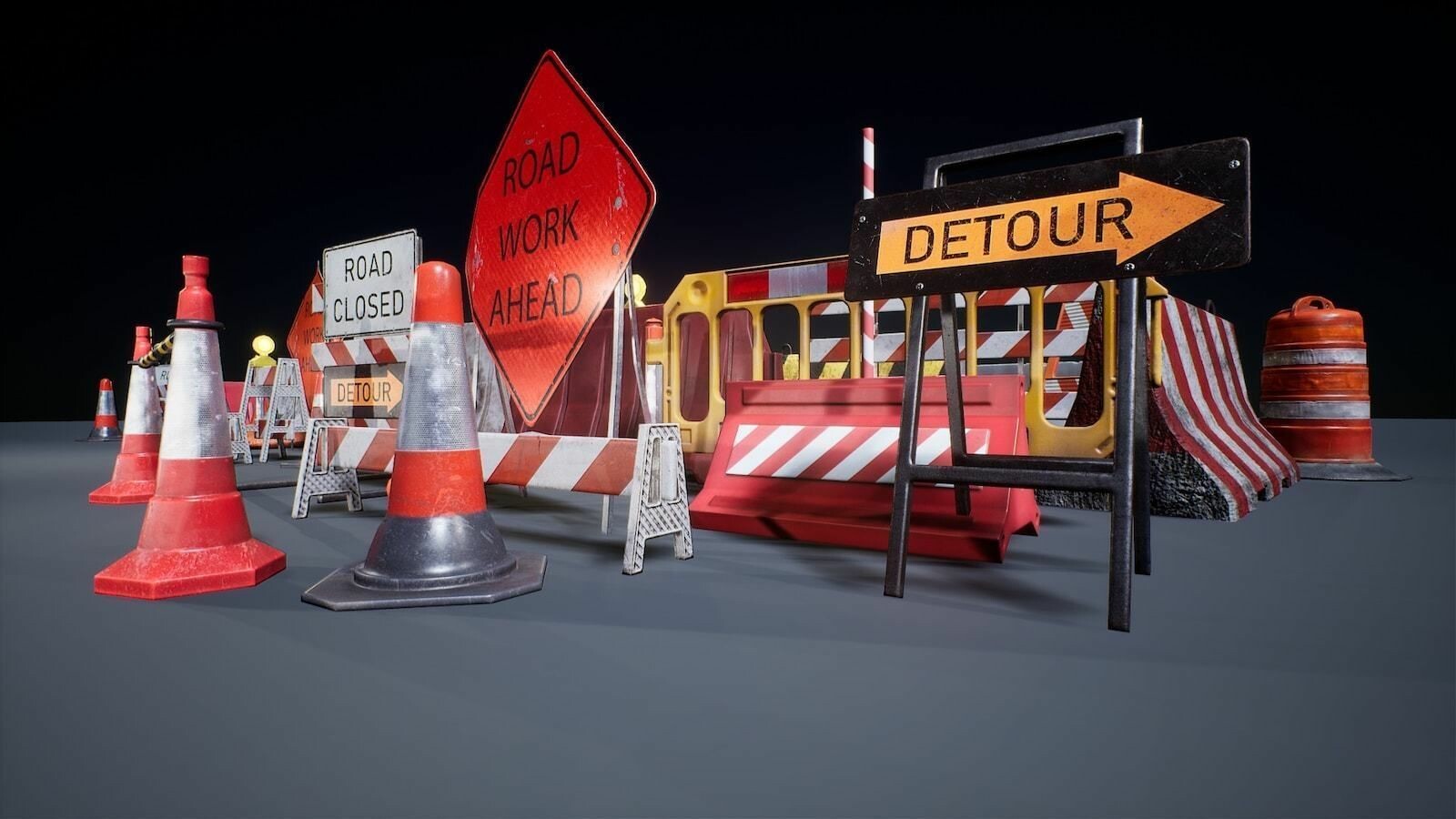 ArtStation - Barriers and Barricades | Game Assets