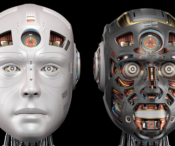 ArtStation - Sci - Fi Robot Head 2 - 3D Model | Resources