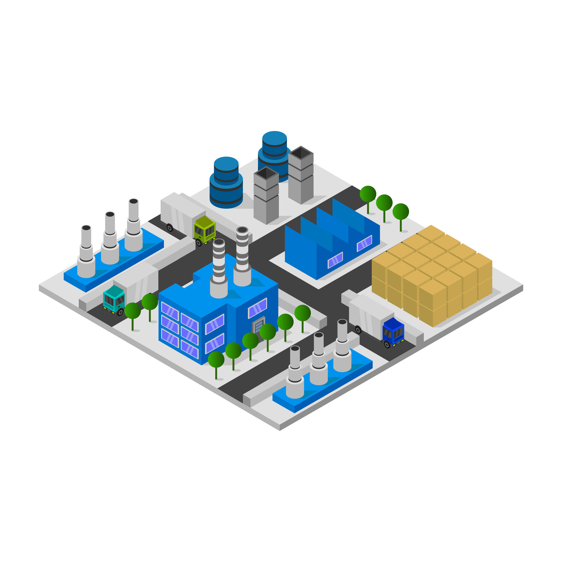 ArtStation - Isometric industry | Artworks