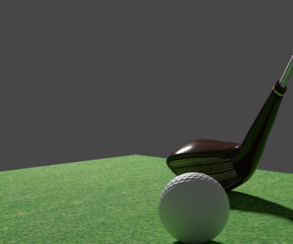 ArtStation - Golf Club and Ball Low-poly 3D model | Game Assets