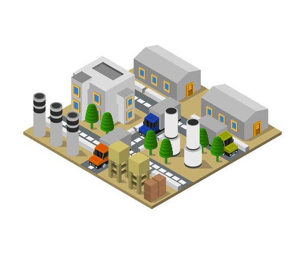 ArtStation - Isometric industry | Artworks