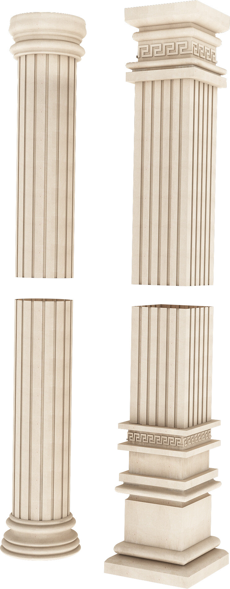 ArtStation - Column Plaster Molding Decoration | Resources