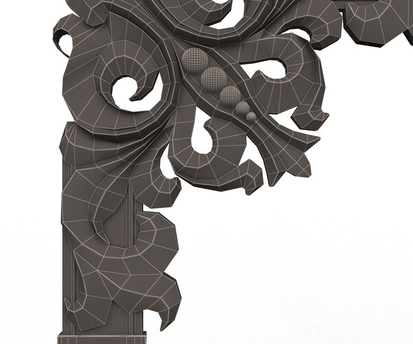 ArtStation - Corner Carved Plaster Molding Decoration 04 | Resources