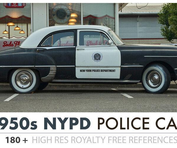 ArtStation - 1950's POLICE CAR | Resources