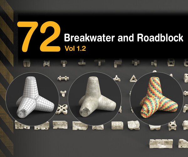 ArtStation - Breakwater and Roadblock Vol 1.2 | Resources