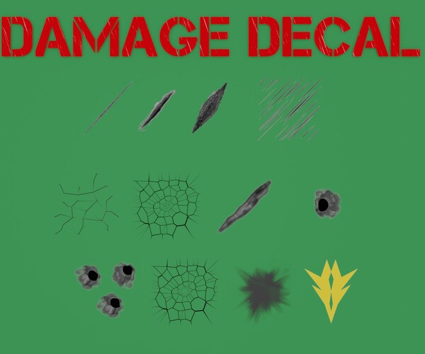 ArtStation - Memento Aurora Damage decals | Resources