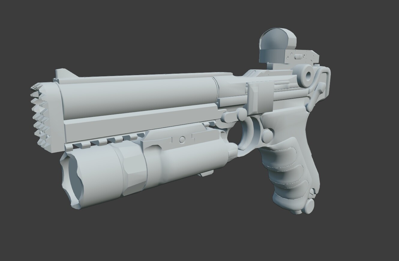 ArtStation - Luger P08 Desert Tacticool | Game Assets