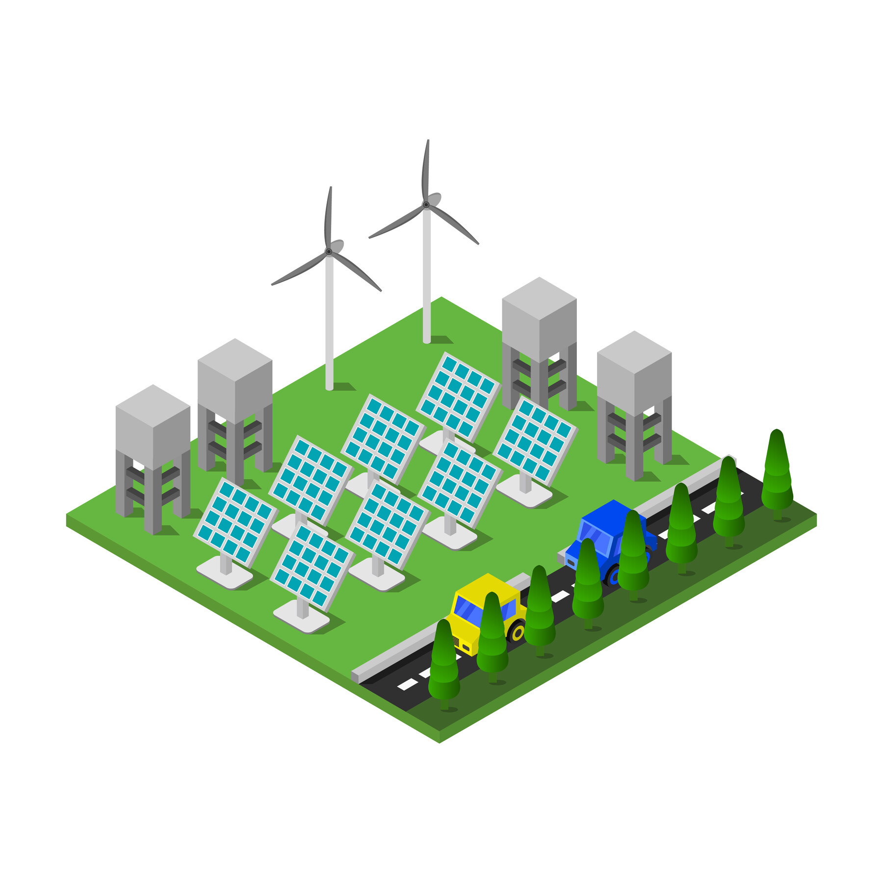 ArtStation - Isometric solar panel | Artworks