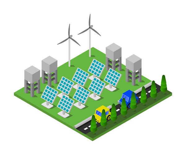 ArtStation - Isometric solar panel | Artworks