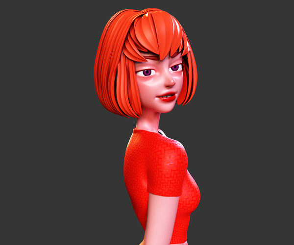 ArtStation - Rigged - Stylized Character Girl - Emma | Game Assets