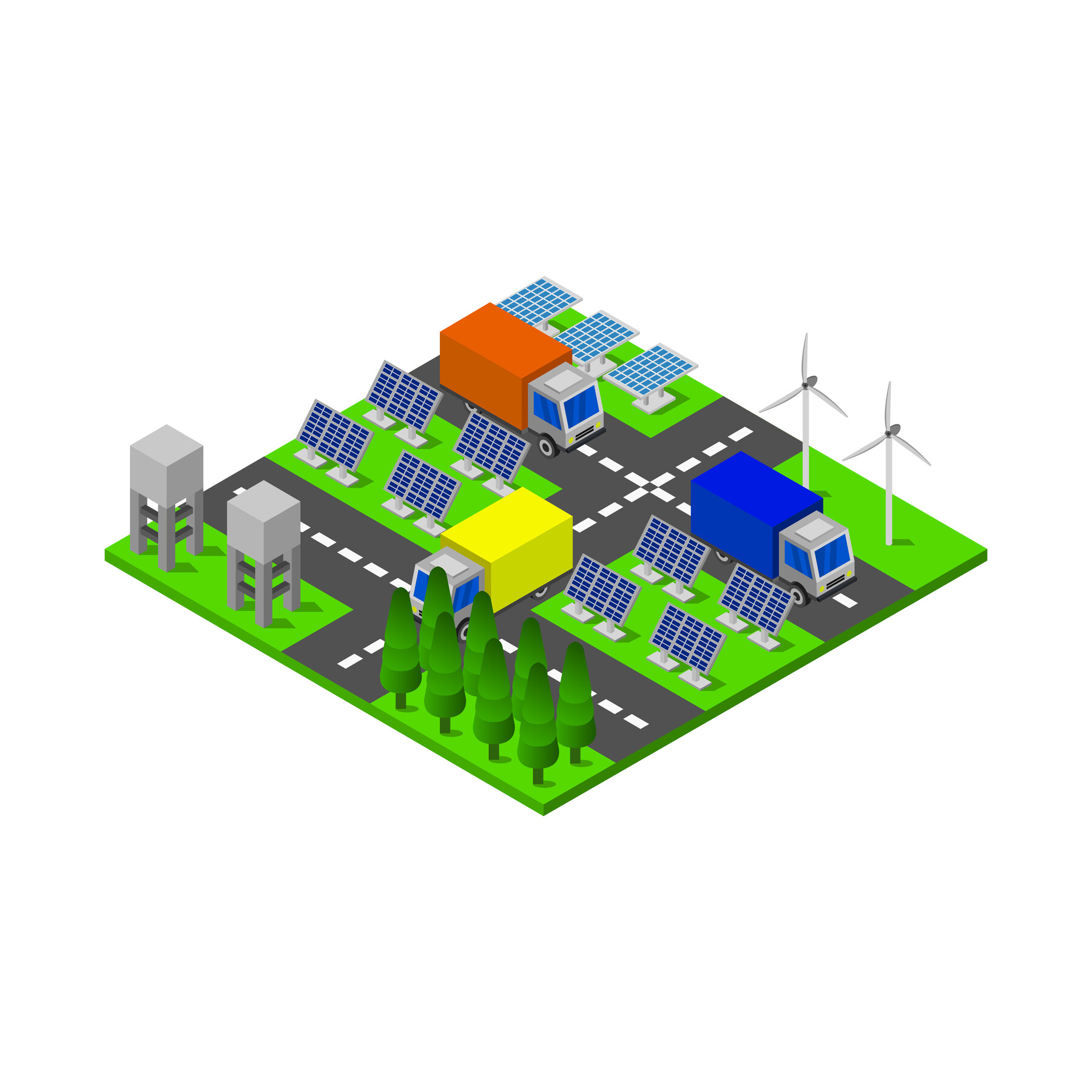 ArtStation - Isometric solar panel | Artworks
