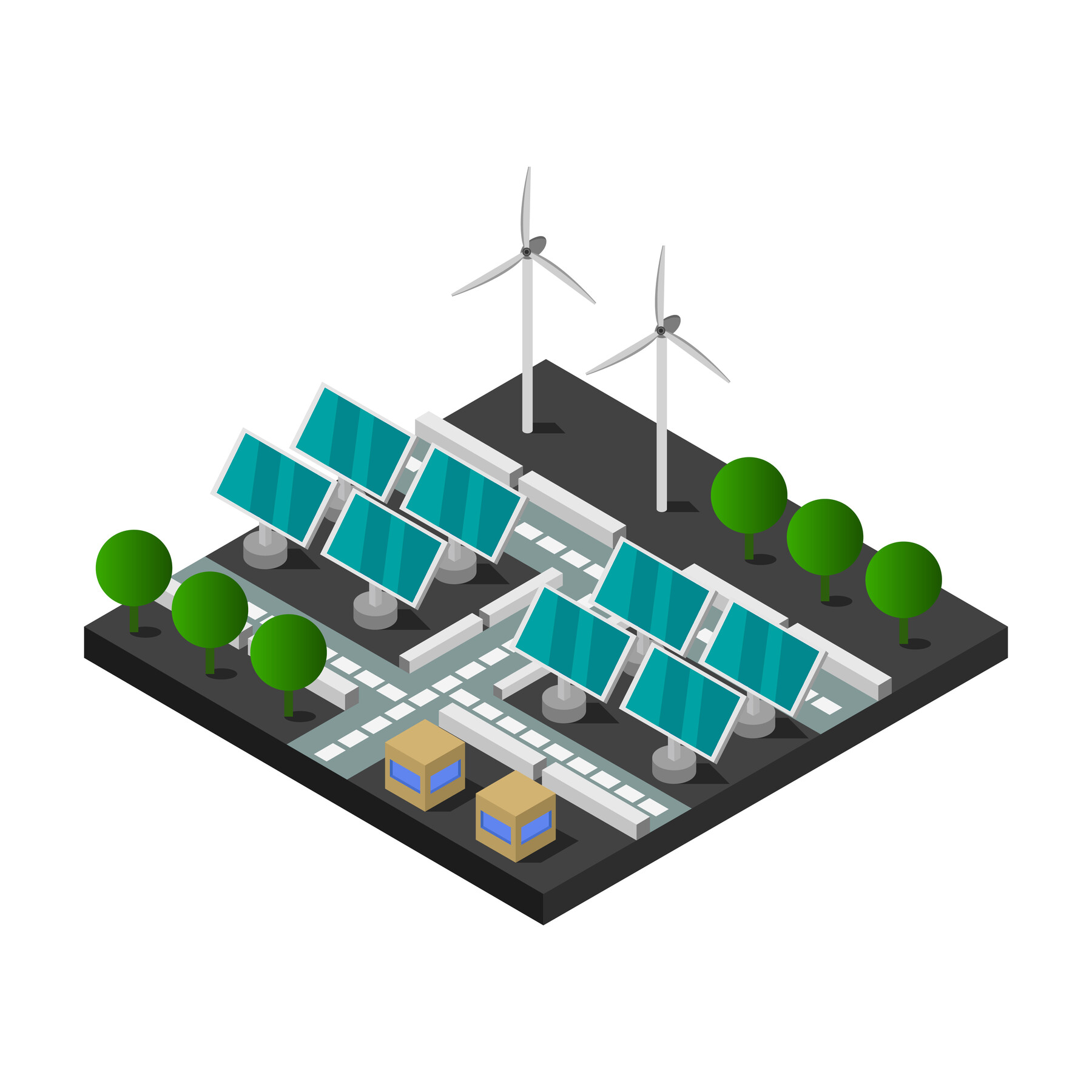 ArtStation - Isometric solar panel | Artworks