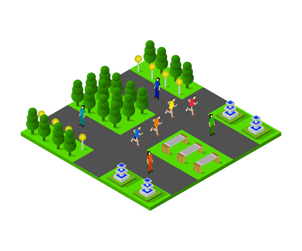 ArtStation - Isometric park | Artworks