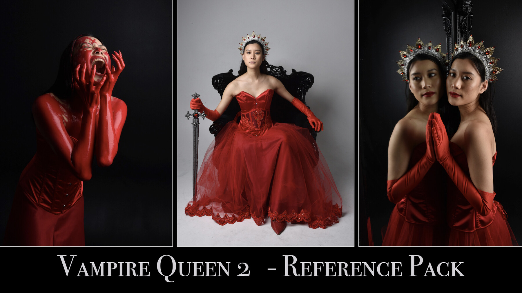 ArtStation - x124 Red Vampire Queen 2 - Pose reference pack | Resources