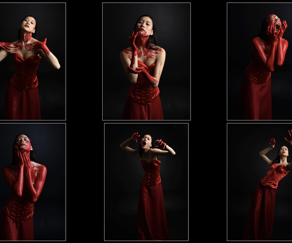 ArtStation - x124 Red Vampire Queen 2 - Pose reference pack | Resources