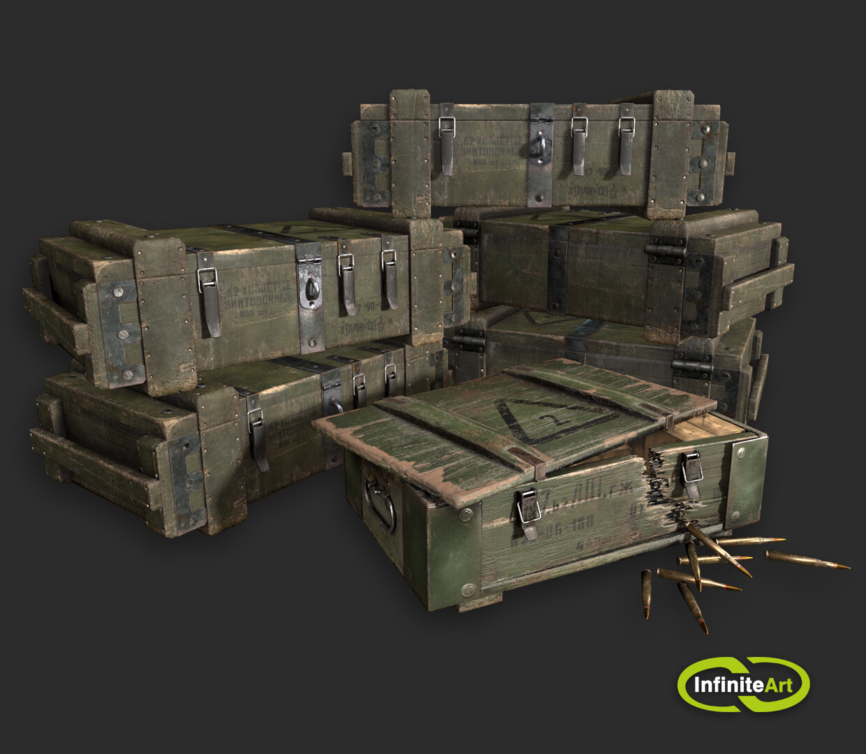 ArtStation - Army Weapons Transport Box | Game Assets
