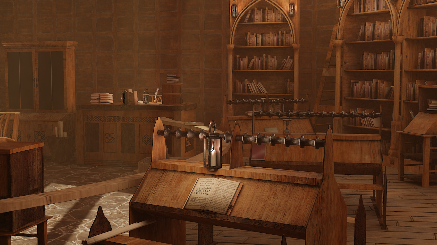 ArtStation - Medieval Library Model Pack Rustic Low-poly 3D model ...