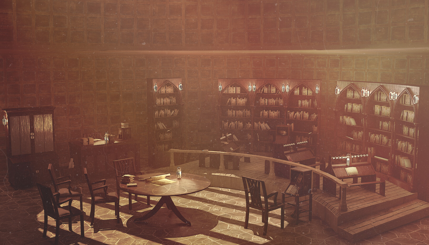 ArtStation - Medieval Library Model Pack Mocha Low-poly 3D model | Game ...