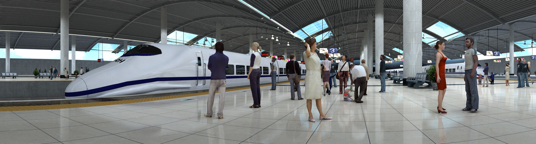 ArtStation - Transportation Hub - Light Rail - High Speed Rail Station ...