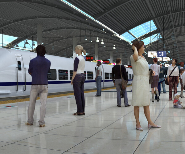 ArtStation - Transportation Hub - Light Rail - High Speed Rail Station ...