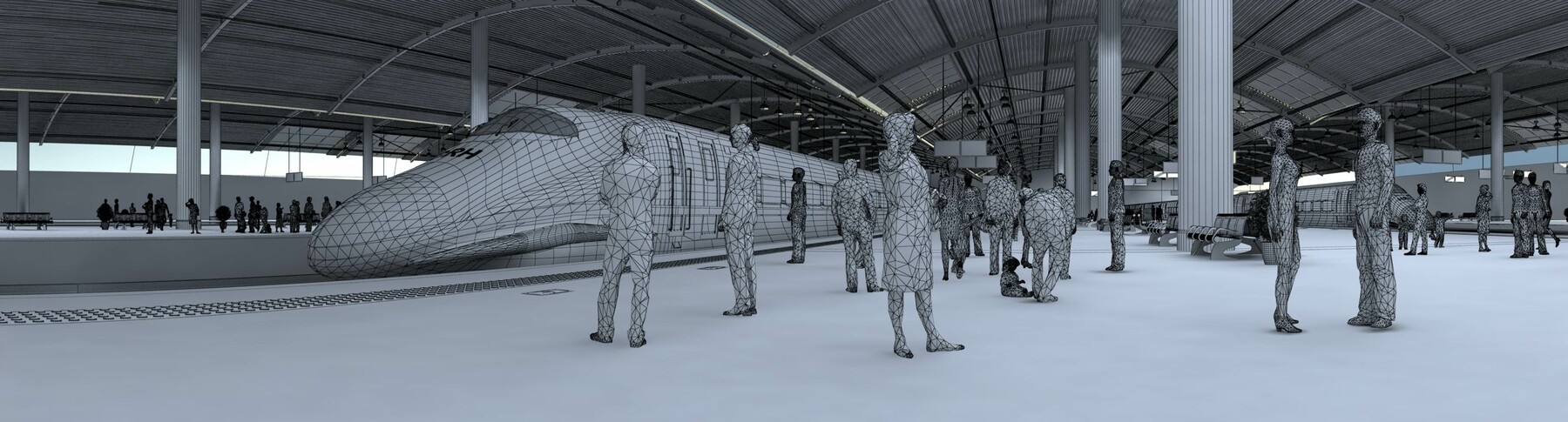 ArtStation - Transportation Hub - Light Rail - High Speed Rail Station ...