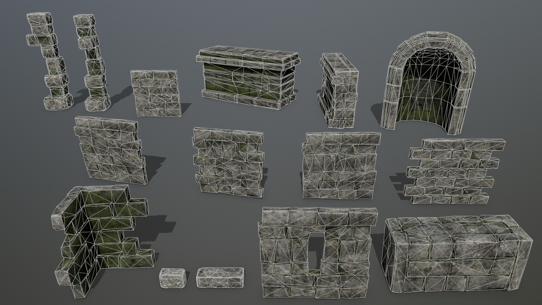 ArtStation - ruin set | Game Assets