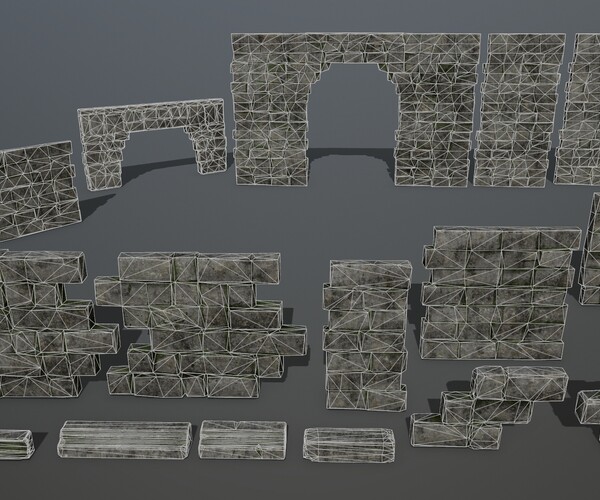 ArtStation - ruin set | Game Assets