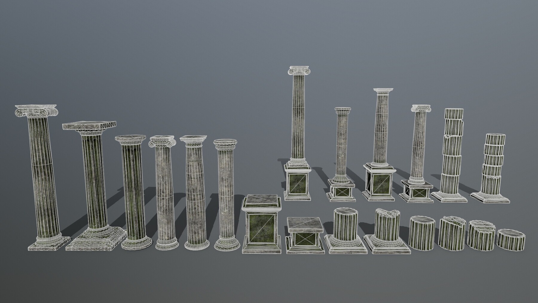 ArtStation - ruin set | Game Assets