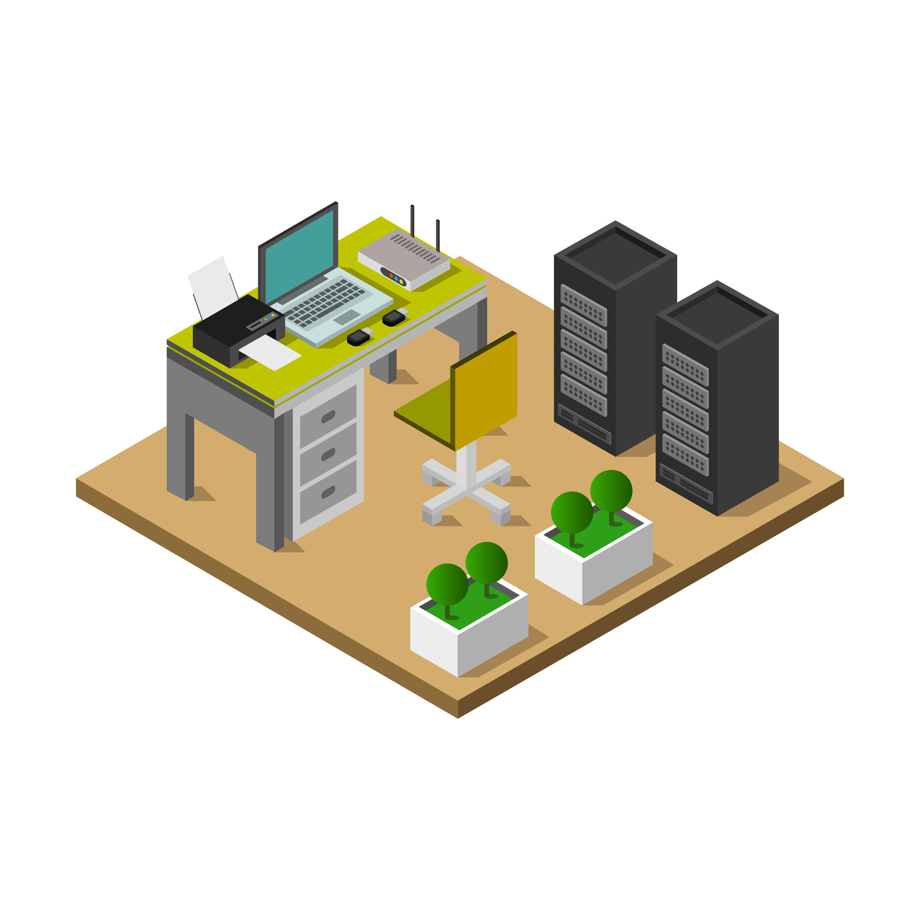 ArtStation - Isometric office desk | Artworks