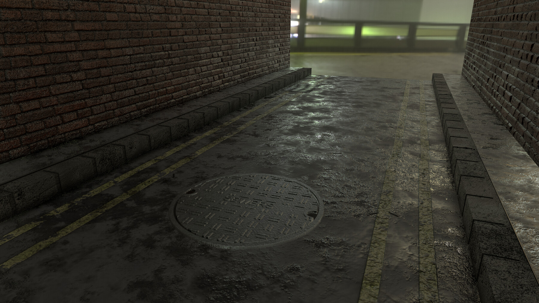 ArtStation - Alley Way Floor Material - Substance Designer | Game Assets