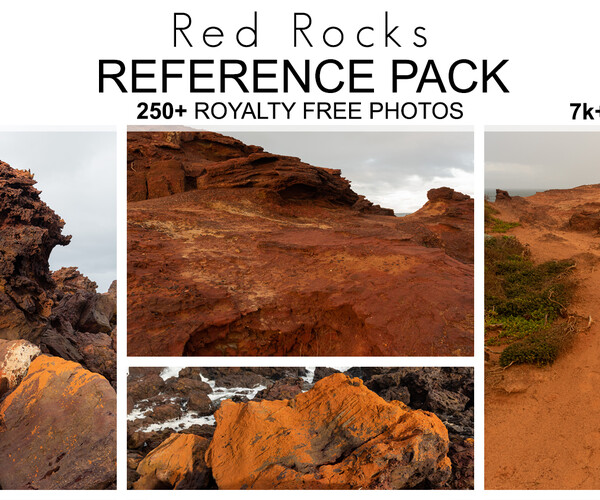ArtStation - Reference Pack - Red Rocks - 250+ Royalty Free Photos ...