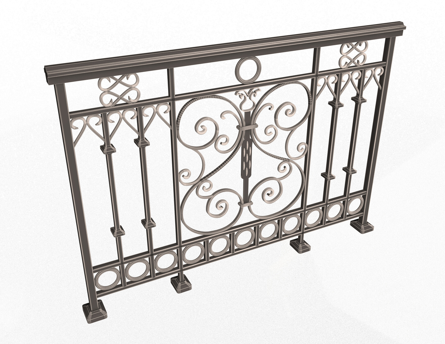 ArtStation - Forging Iron Forged Balcony Railing 08 | Resources