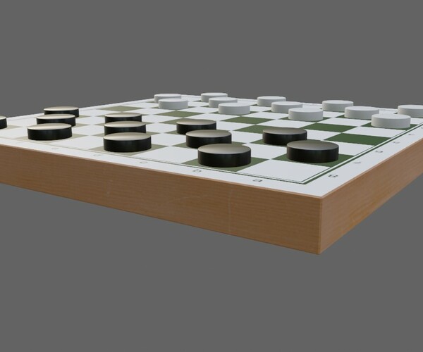 ArtStation - Checkers Game Complete - Jogo de Damas 3D model | Game Assets