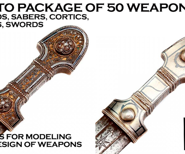 ArtStation - Photo package of 50 weapons, swords, sabers, cortics ...