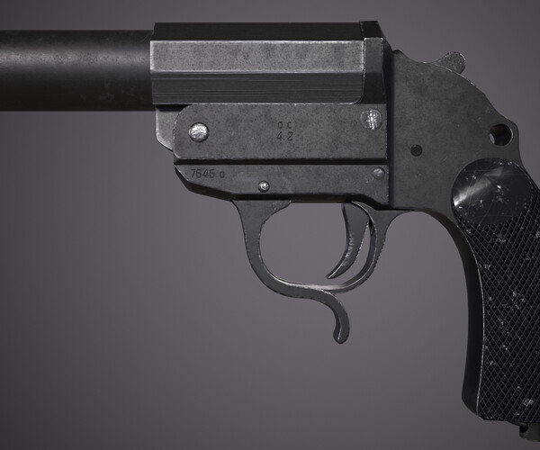 ArtStation - LP34 Flare gun Leuchtpistole 34 | Game Assets