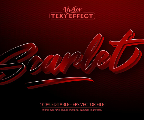 ArtStation - Scarlet text, minimalistic and calligraphic style editable ...