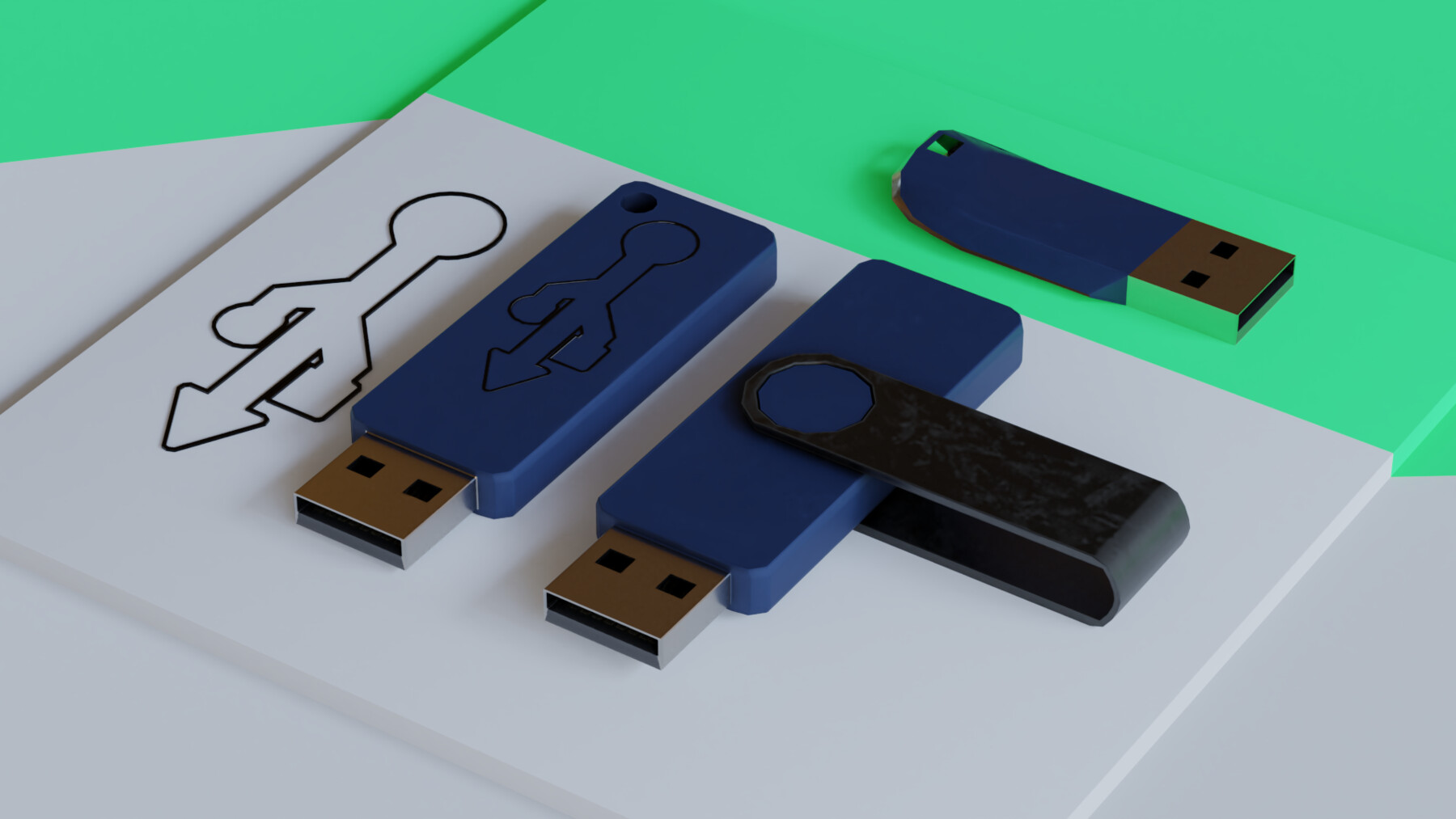 ArtStation - Usb Flash Drive - Low Poly | Game Assets