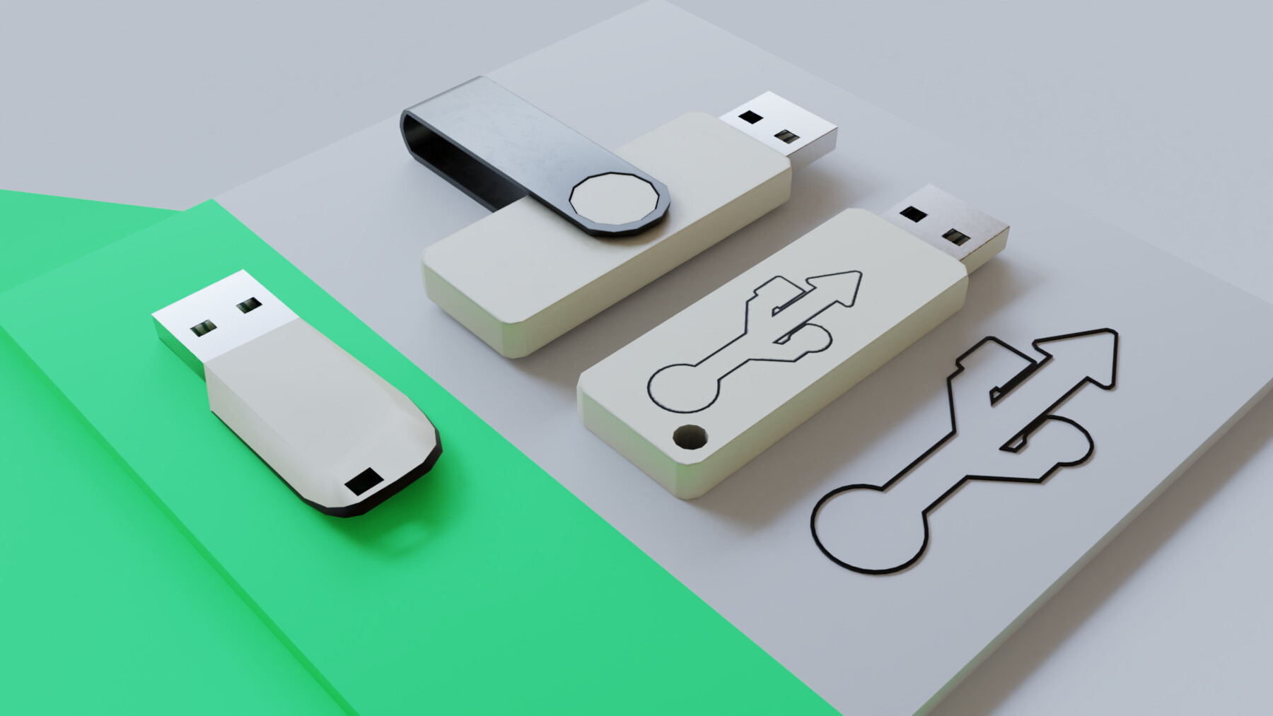 ArtStation - Usb Flash Drive - Low Poly | Game Assets
