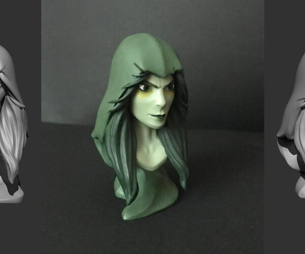 ArtStation - Gamora (ComIcs version) bust | Resources