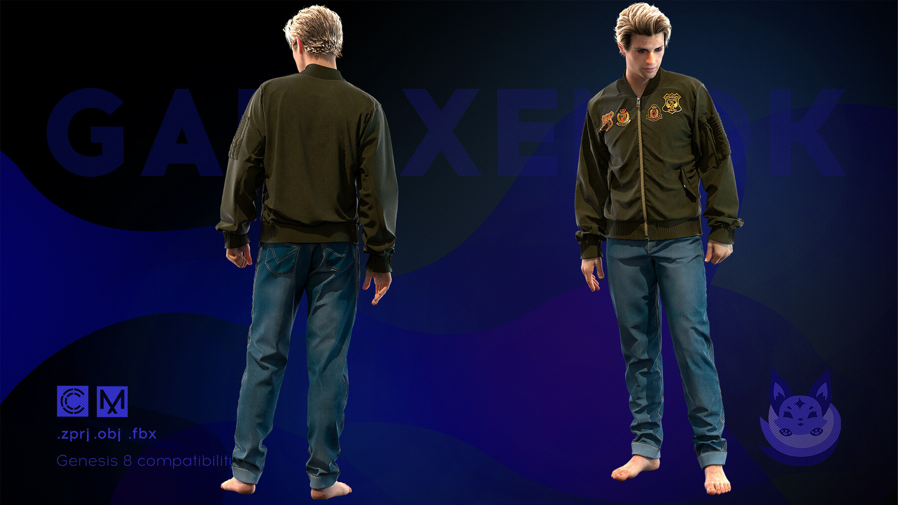 ArtStation - Men's outfit. Avatar genesis 8 Male. Marvelous Designer ...