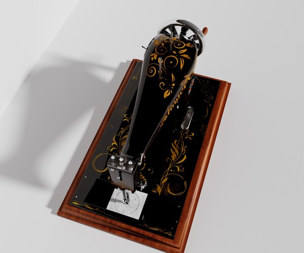 ArtStation - Mechanical retro sewing machine. | Game Assets