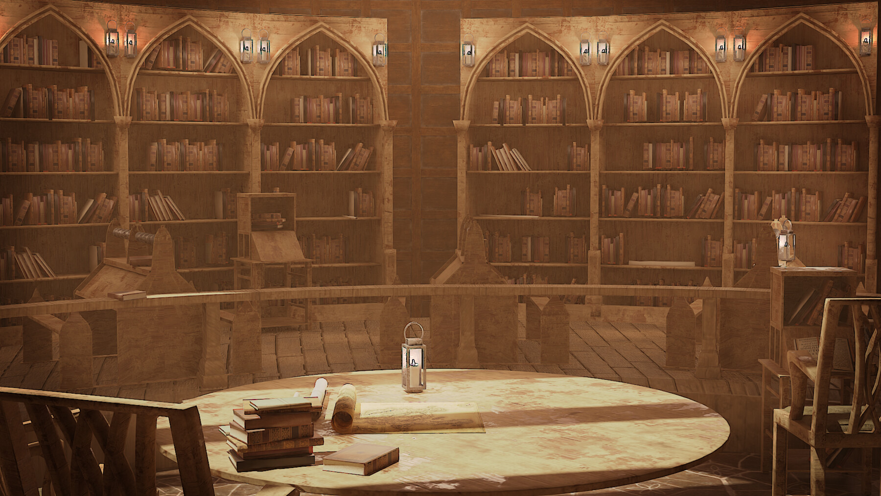ArtStation - Medieval Library Model Pack Antique | Game Assets