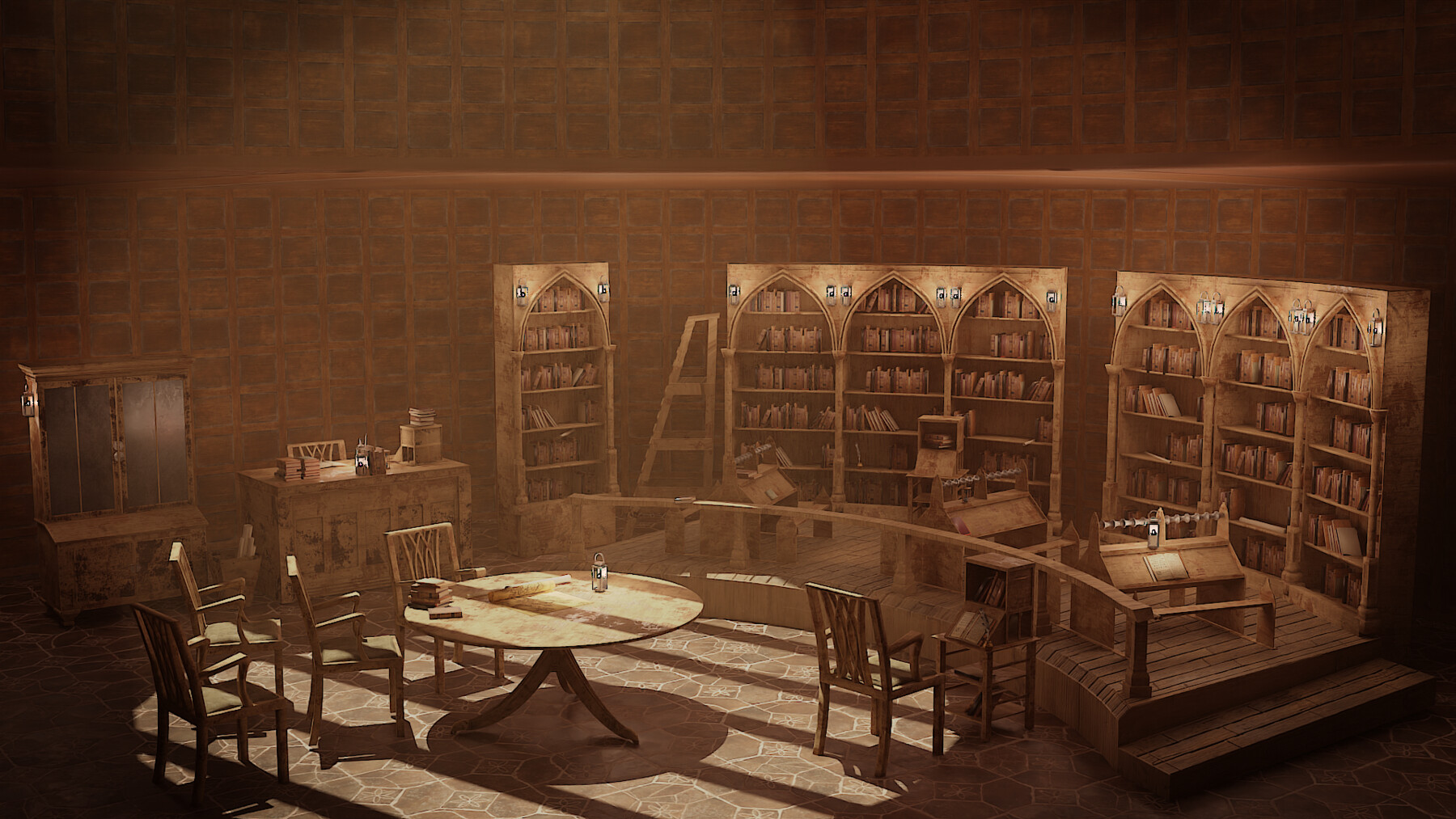 ArtStation - Medieval Library Model Pack Antique | Game Assets