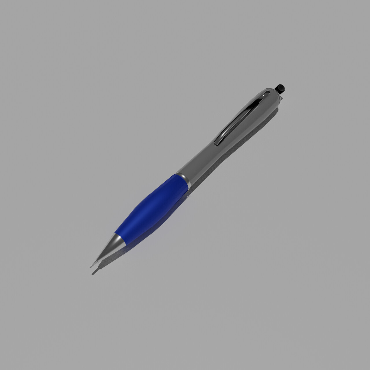 ArtStation - Pen. Silver and blue. Low Poly 3D model. | Resources