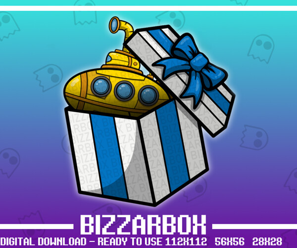 ArtStation - Twitch Emote: Gifted Sub Hype Blue Box | Artworks