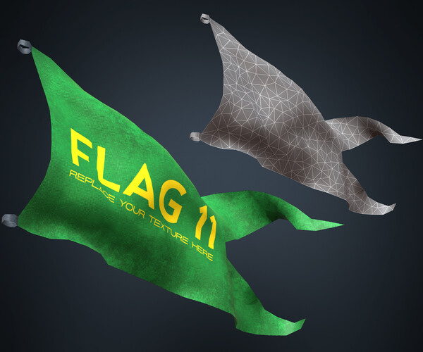 ArtStation - 20 Fully Loop Animated Flags Mid-poly 3D model | Game Assets